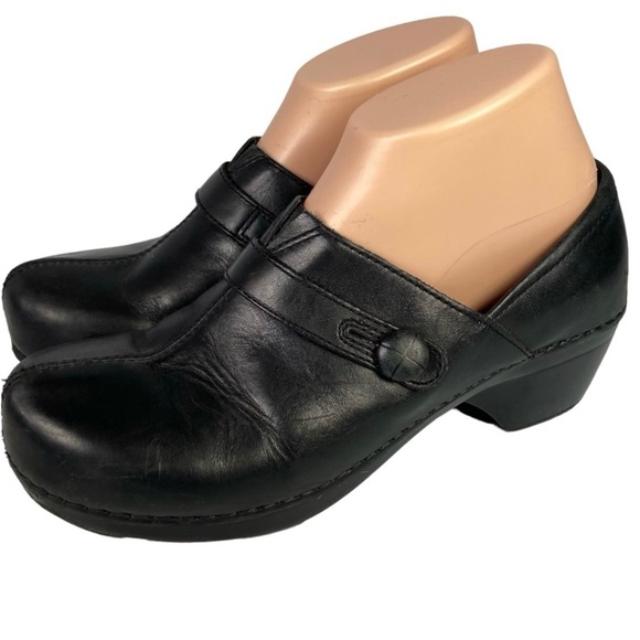 Dansko | Shoes | Dansko Womens Size 37 Solstice Clog Black Leather ...